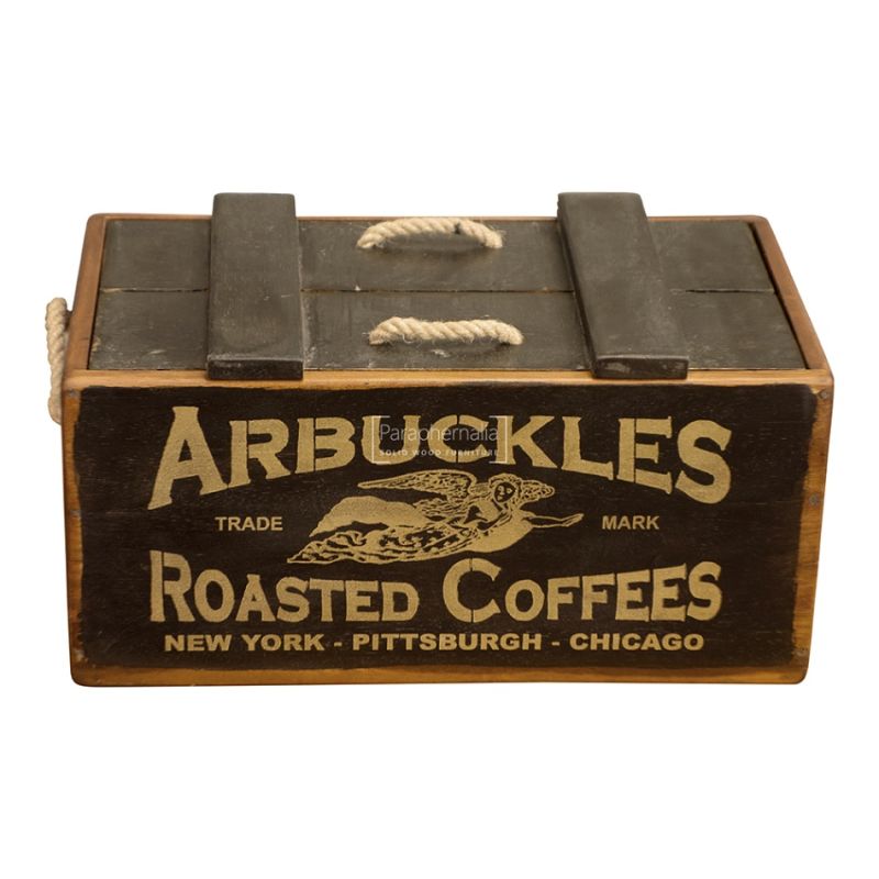Roasted Coffee's Black Crate Box - handmade wooden storage boxes ...