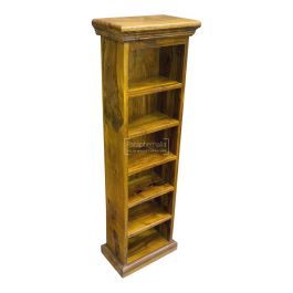 Jali sheesham wood cd rack - wooden cd storage unit - Indian wood cd ...
